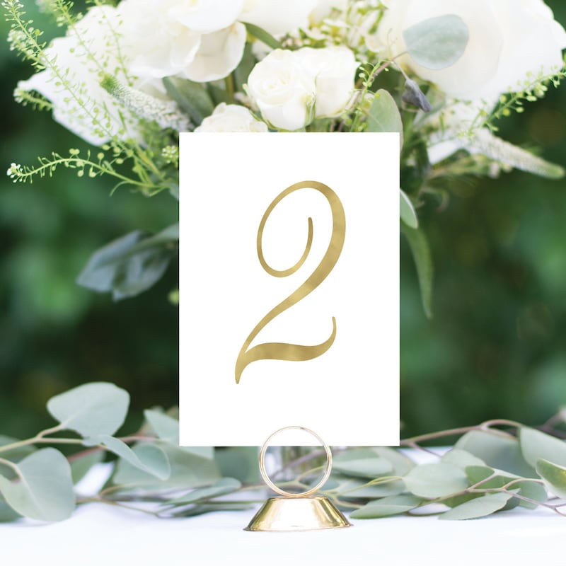 Gold Table Numbers - Etsy