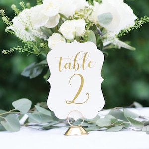 Fancy Frame Gold Foil Wedding Table Numbers, Handmade, Elegant, Chic ...