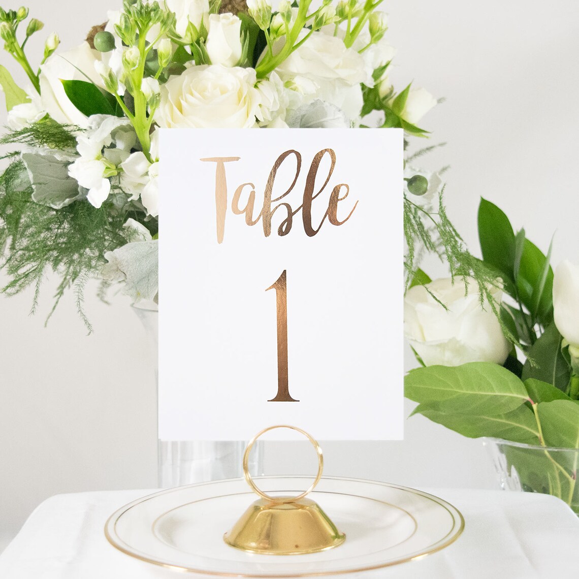 Rose Gold Table Numbers Wedding Table Numbers Rustic Table - Etsy