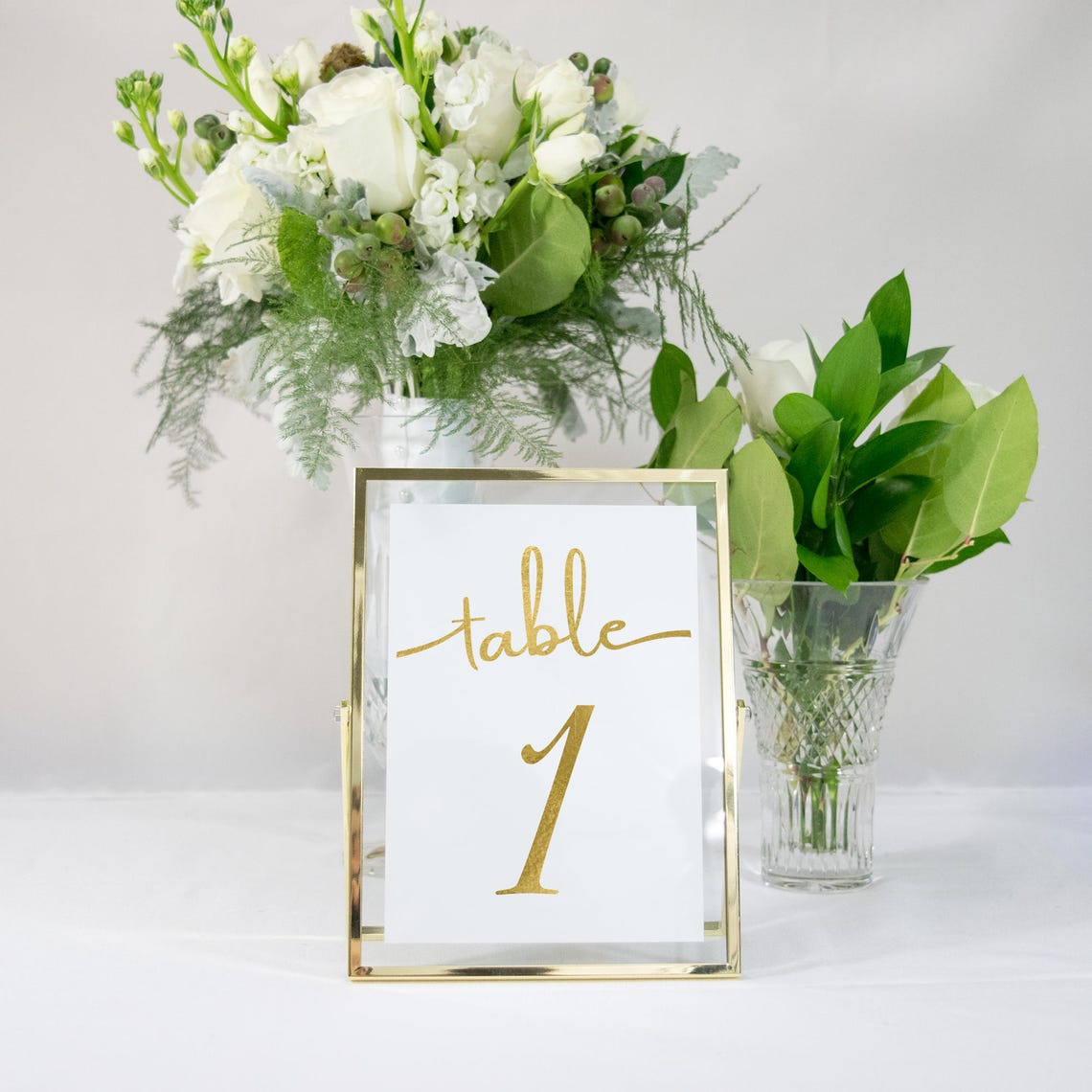 Gold Foil Table Numbers Handmade Wedding Style 0133 | Etsy