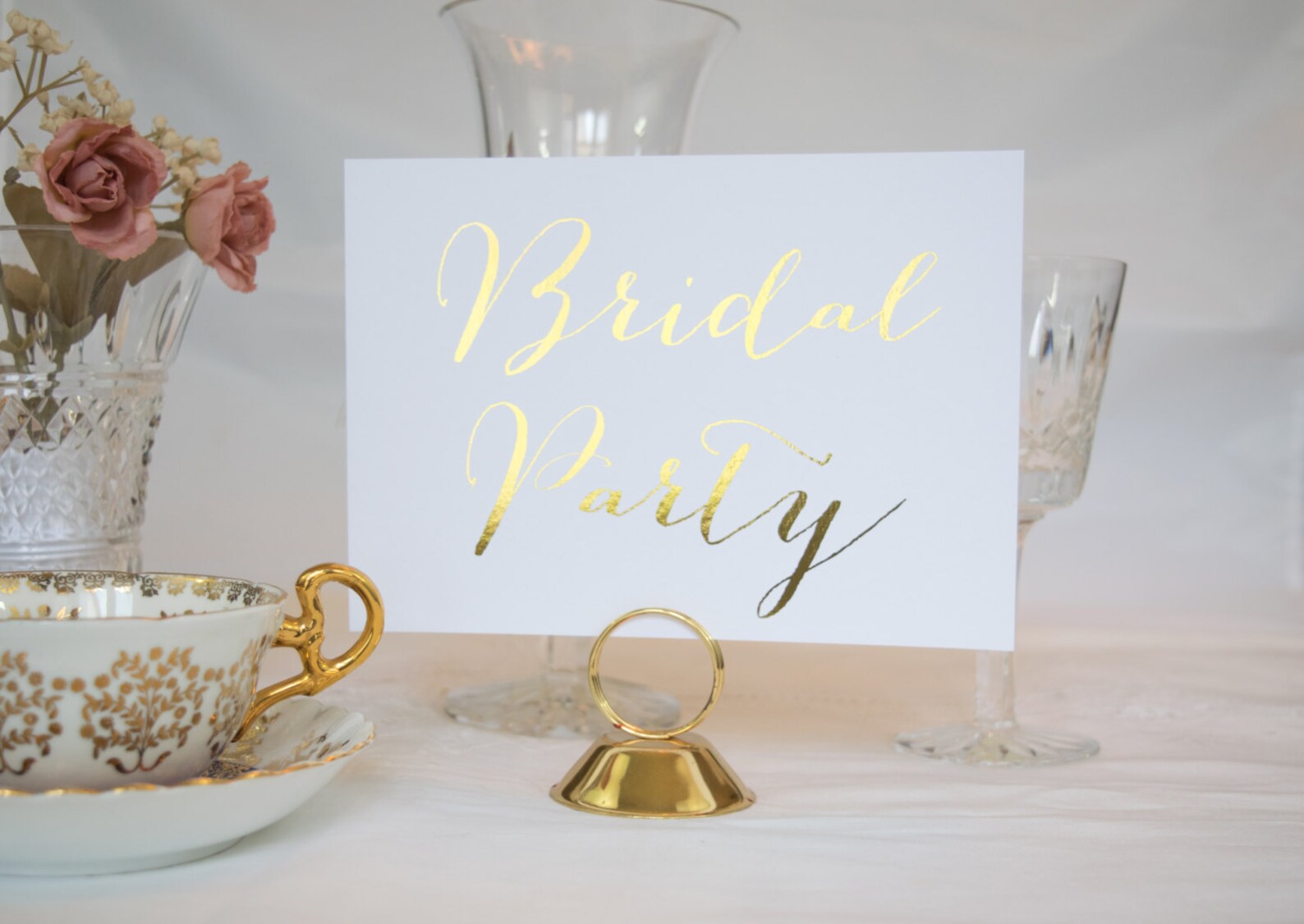 Gold Foil Bridal Party Wedding Sign - Etsy
