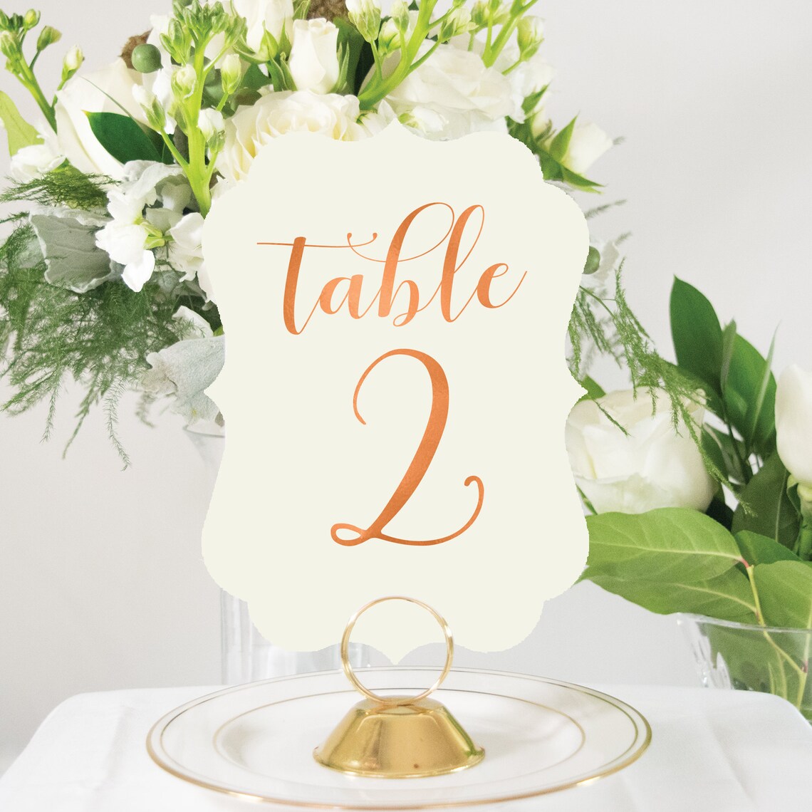 Fancy Frame Gold Foil Wedding Table Numbers Handmade | Etsy