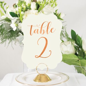 Fancy Frame Gold Foil Wedding Table Numbers, Handmade, Elegant, Chic ...