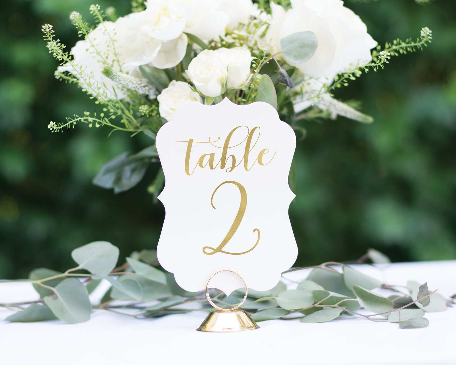 Fancy Frame Gold Foil Wedding Table Numbers Handmade | Etsy