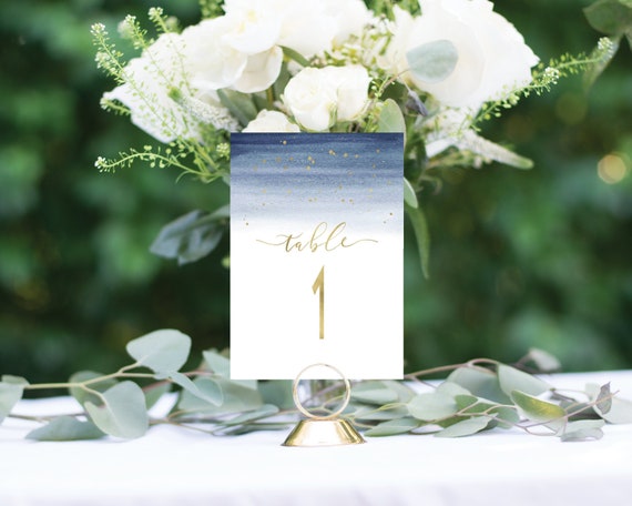 Table Numbers Gold Table Number Wedding Table Numbers | Etsy