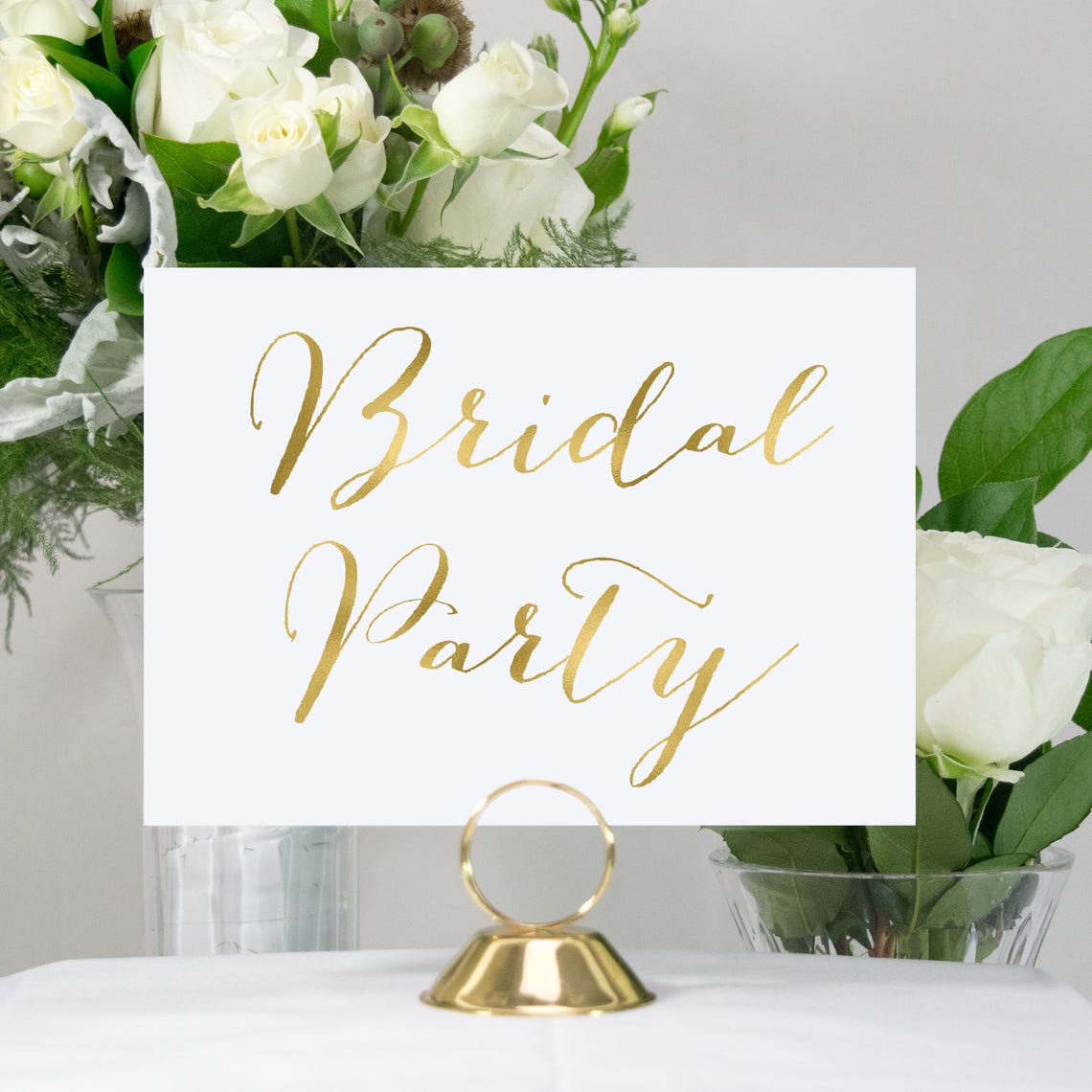 Gold Foil Bridal Party Wedding Sign - Etsy