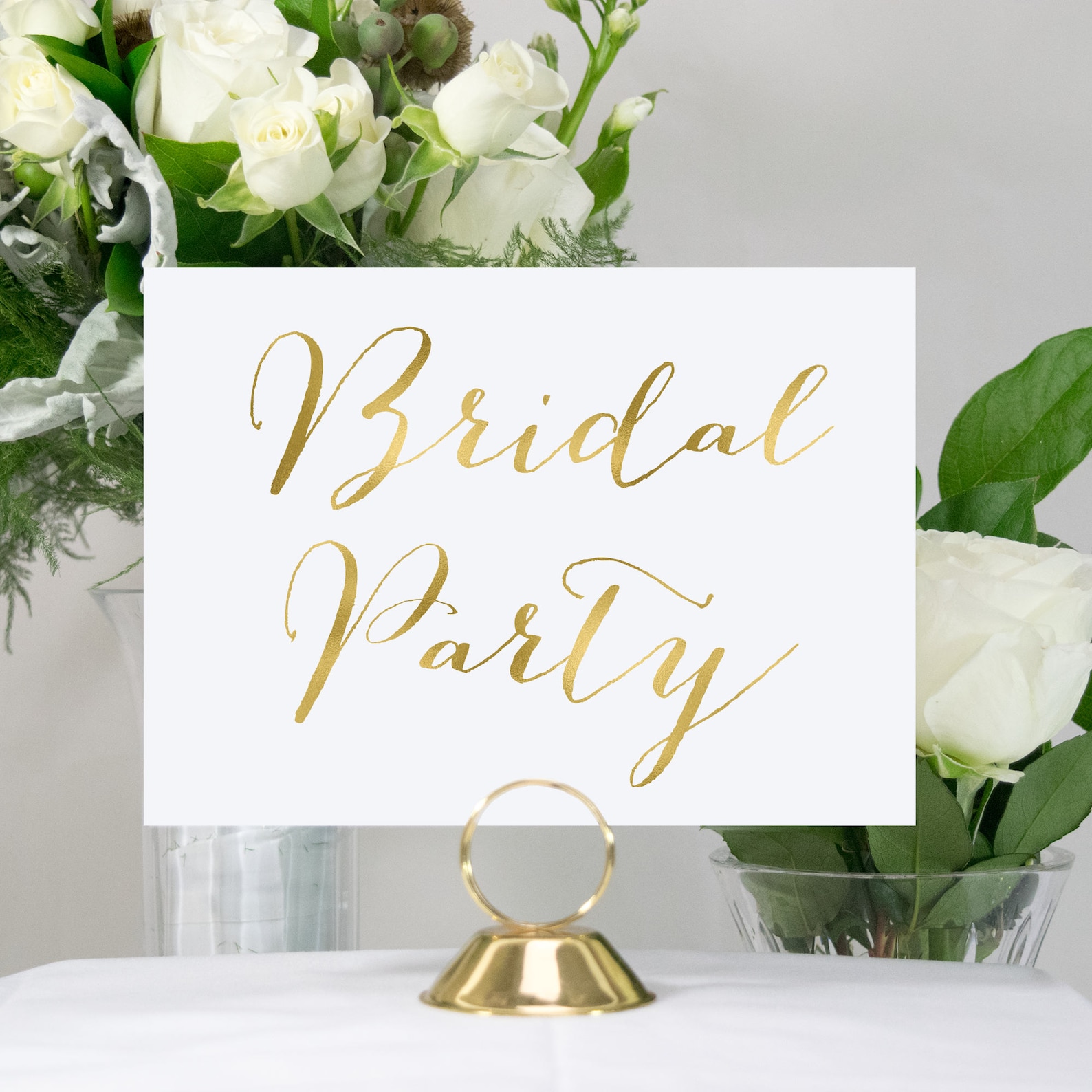 Gold Foil Bridal Party Wedding Sign - Etsy