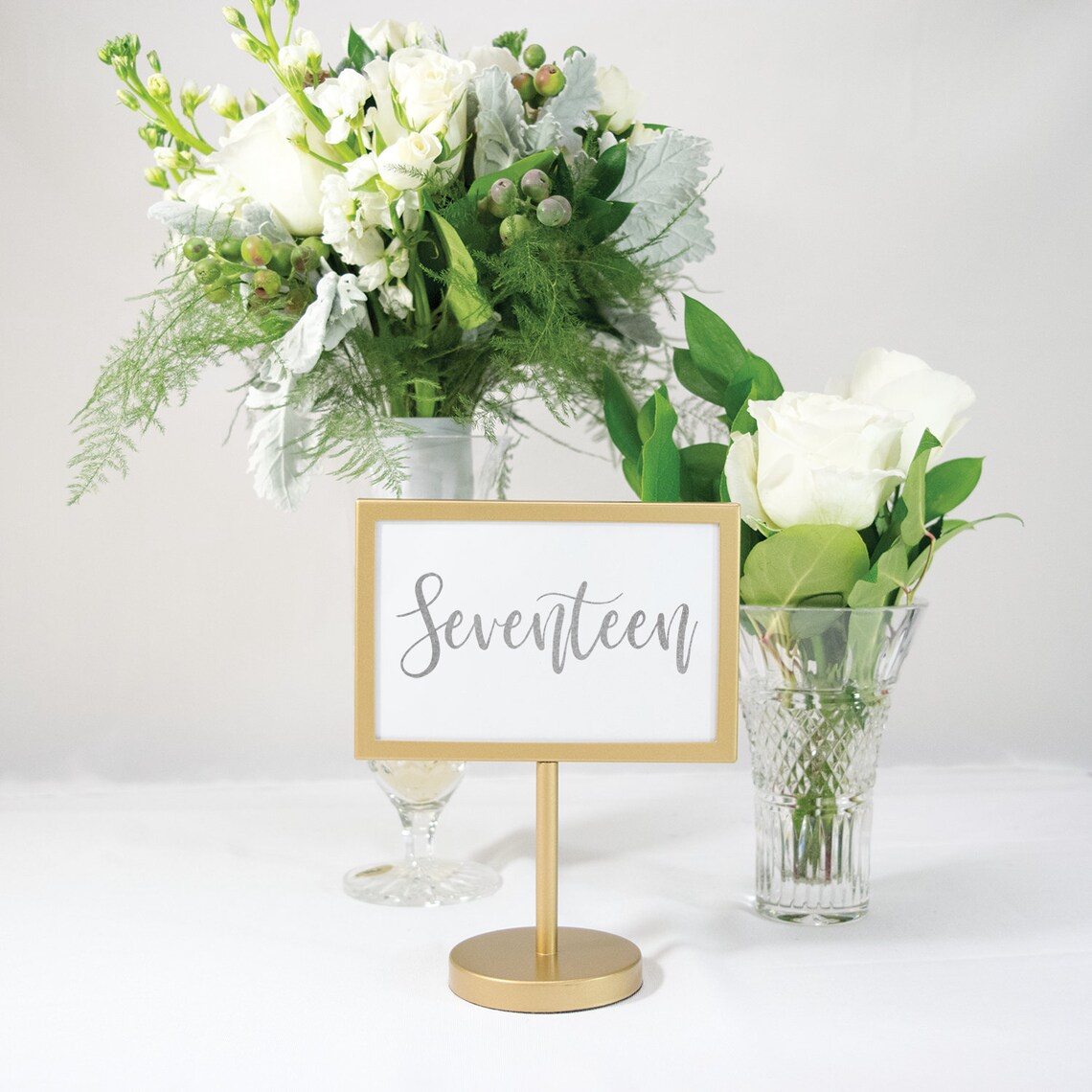 Gold Foil Table Number Cards: Modern Script Wedding Decor (4x6) - Etsy