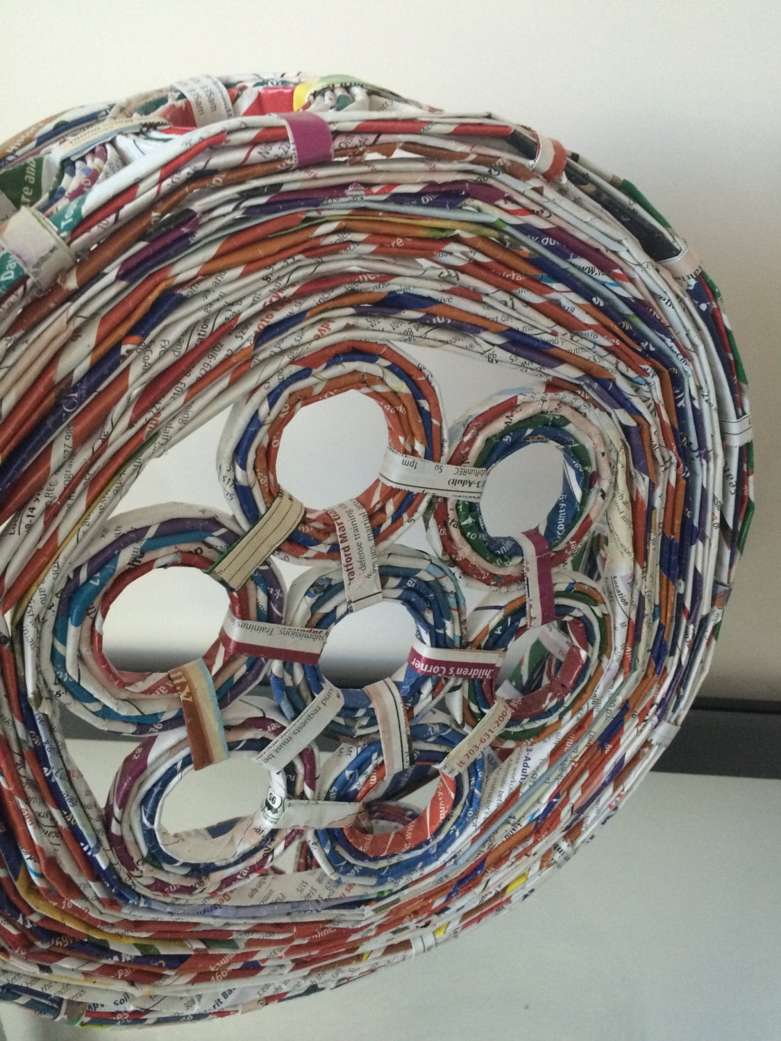 Handmade Recycled Round Paper Basket New - Etsy