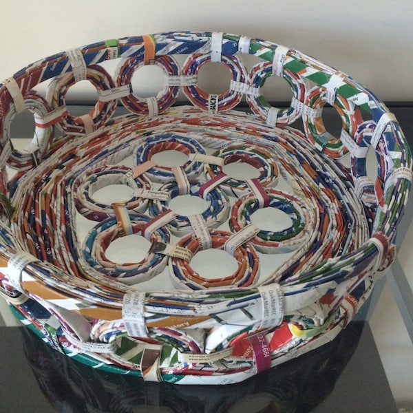 Recycled Basket - Etsy