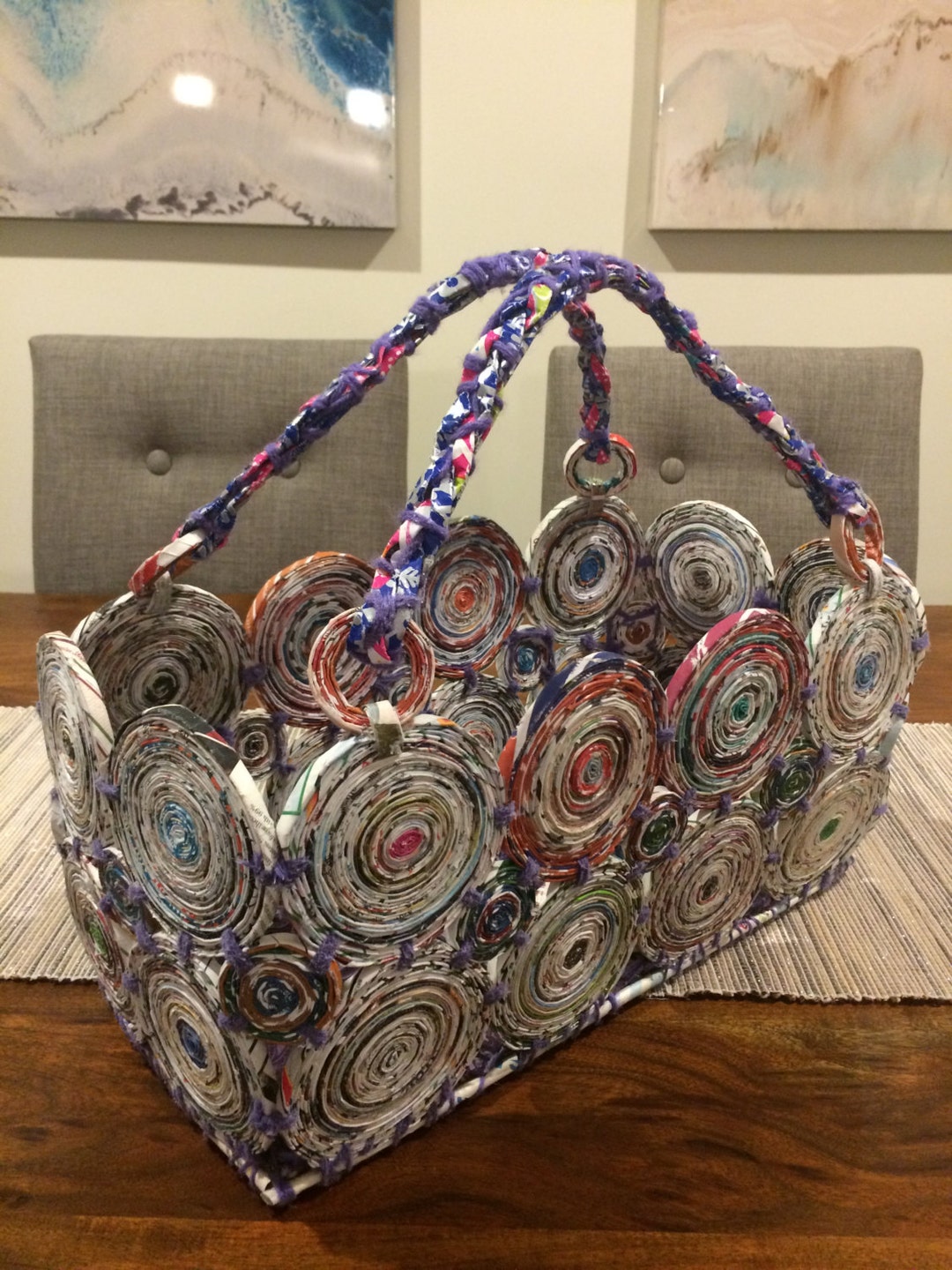 Handmade Purse/bag/handbag Made From Recycled Paper - Etsy