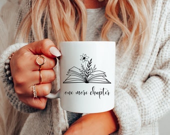 BOOK LOVER MUG One More Chapter Mug Bookworm Coffee Mug - Etsy