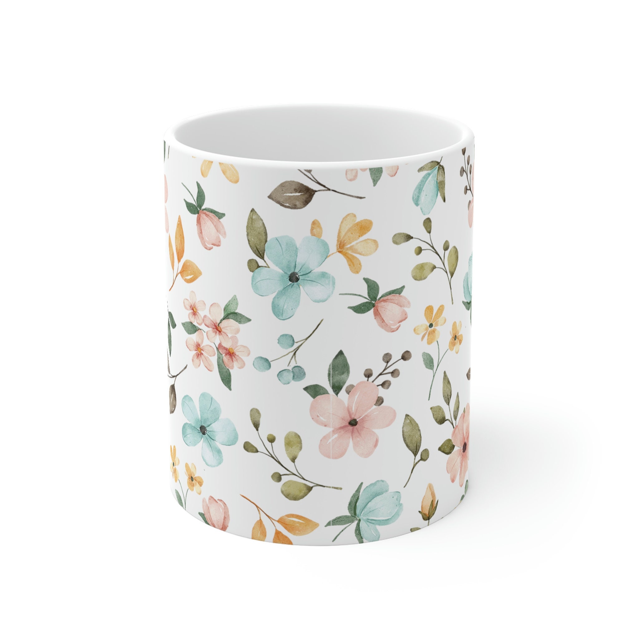 Spring Flower Mug, Large Coffee Mug, Spring Mug, Spring Decor, Spring ...