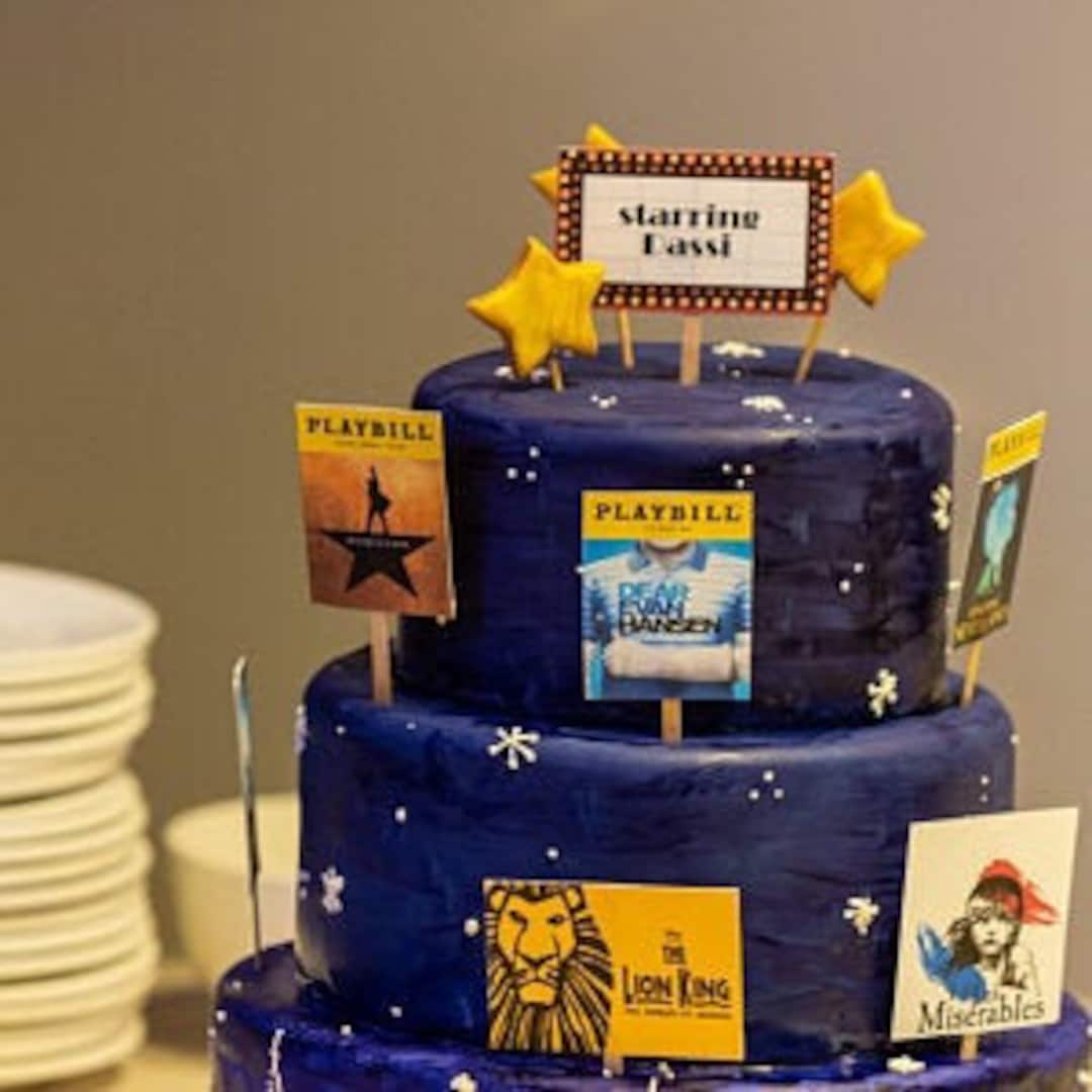 SET of BROADWAY Musical Theater Cake Topper Decoration or Cupcake ...