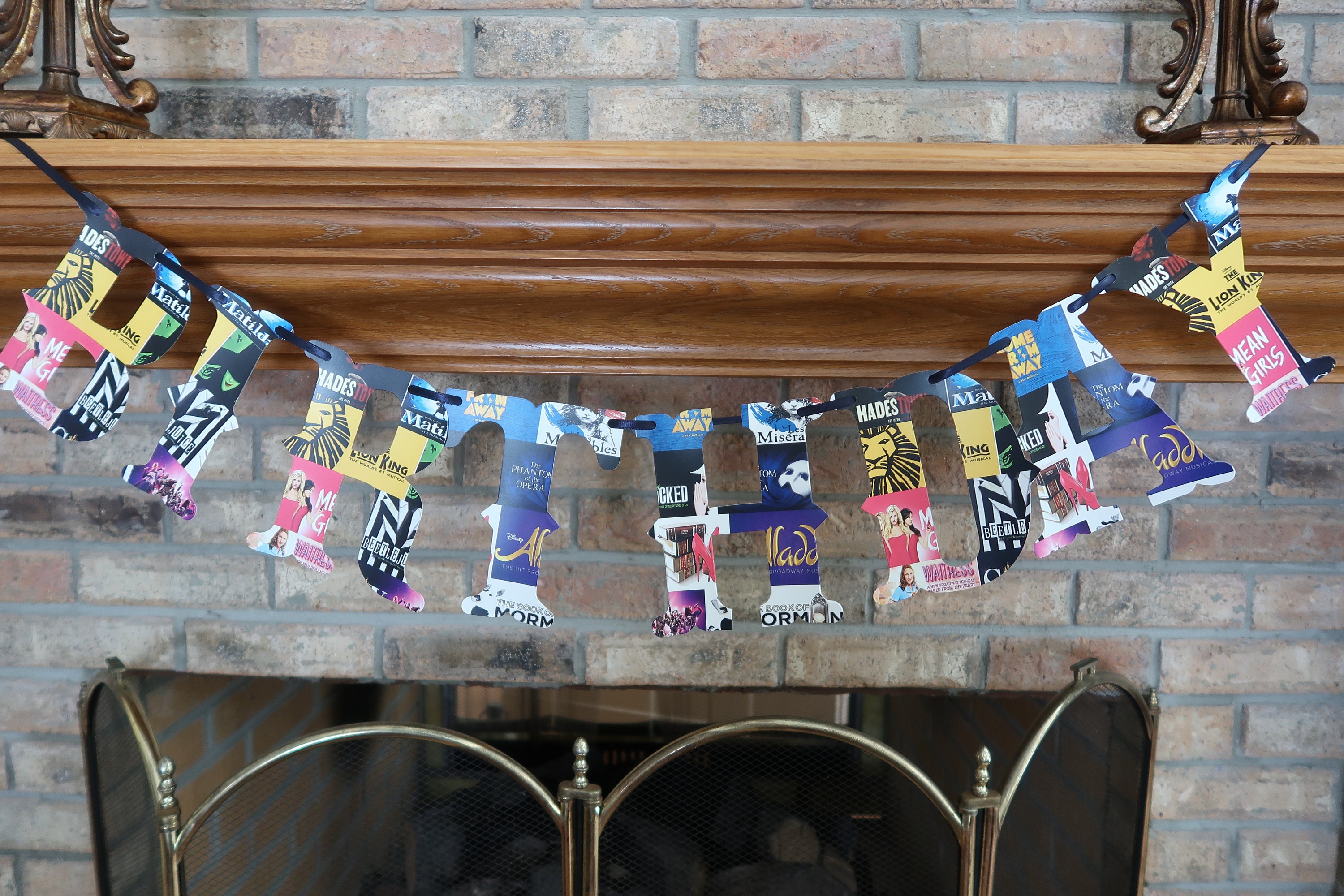 Theater Themed Happy Birthday Banner, Bat Bar Mitzvah, Birthday Sweet ...