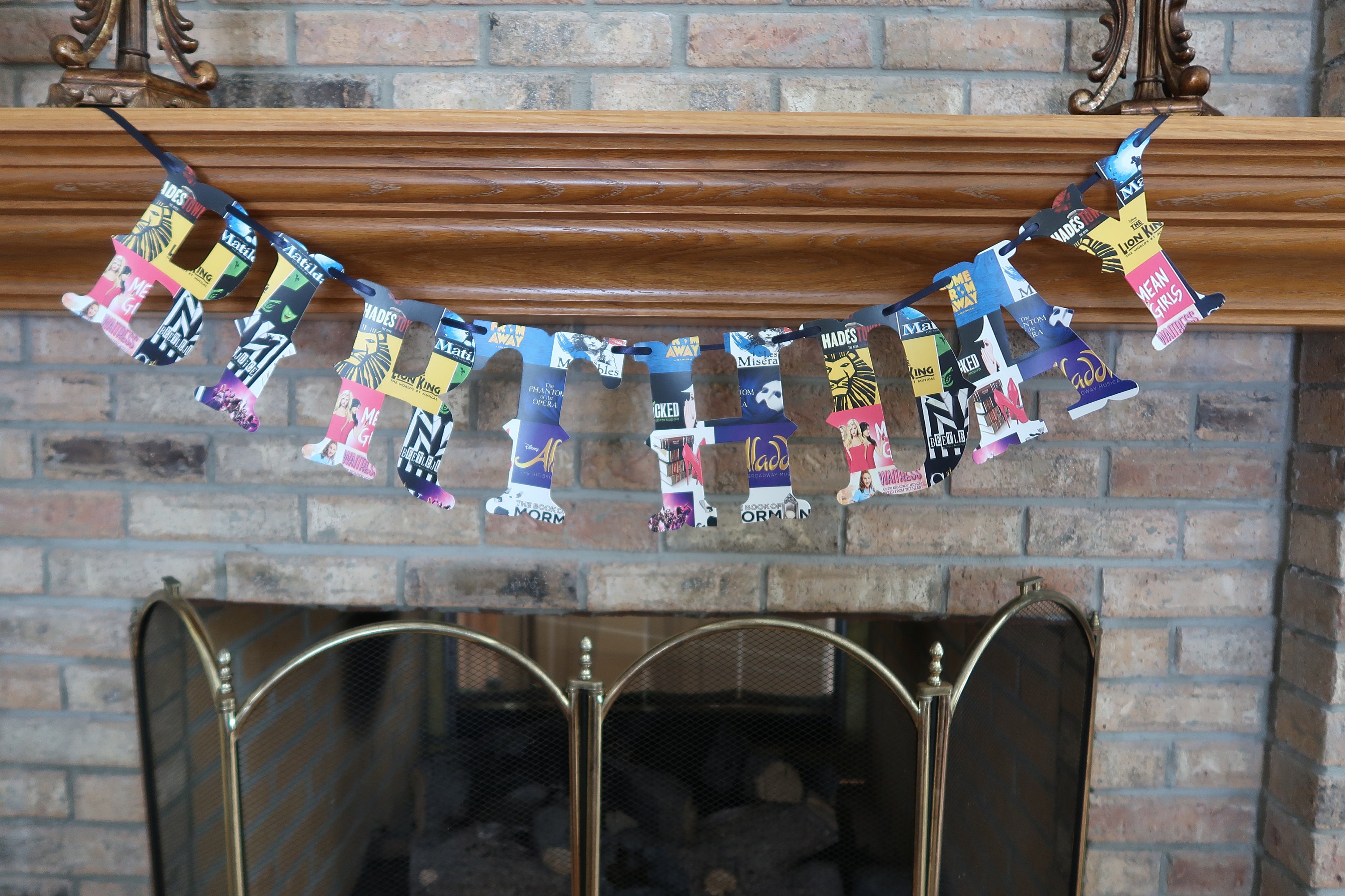 Theater Themed Happy Birthday Banner, Bat Bar Mitzvah, Birthday Sweet ...