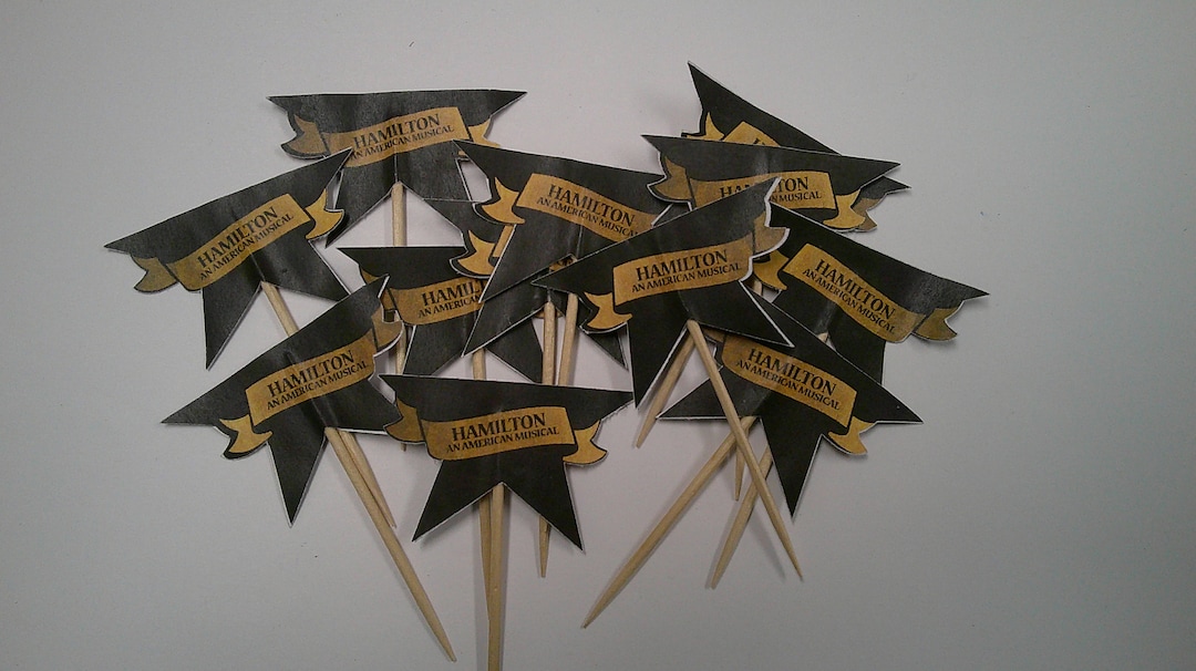Sales Ready to Ship 24 Hamilton Theme Cupcake Picks Alexander - Etsy