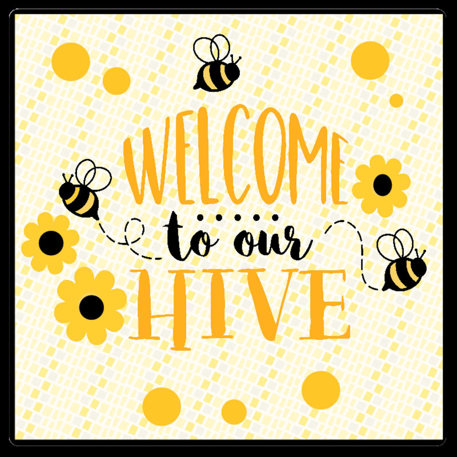 Welcome to the Bee Hive Sign Wreath Supply Sign Metal Sign | Etsy