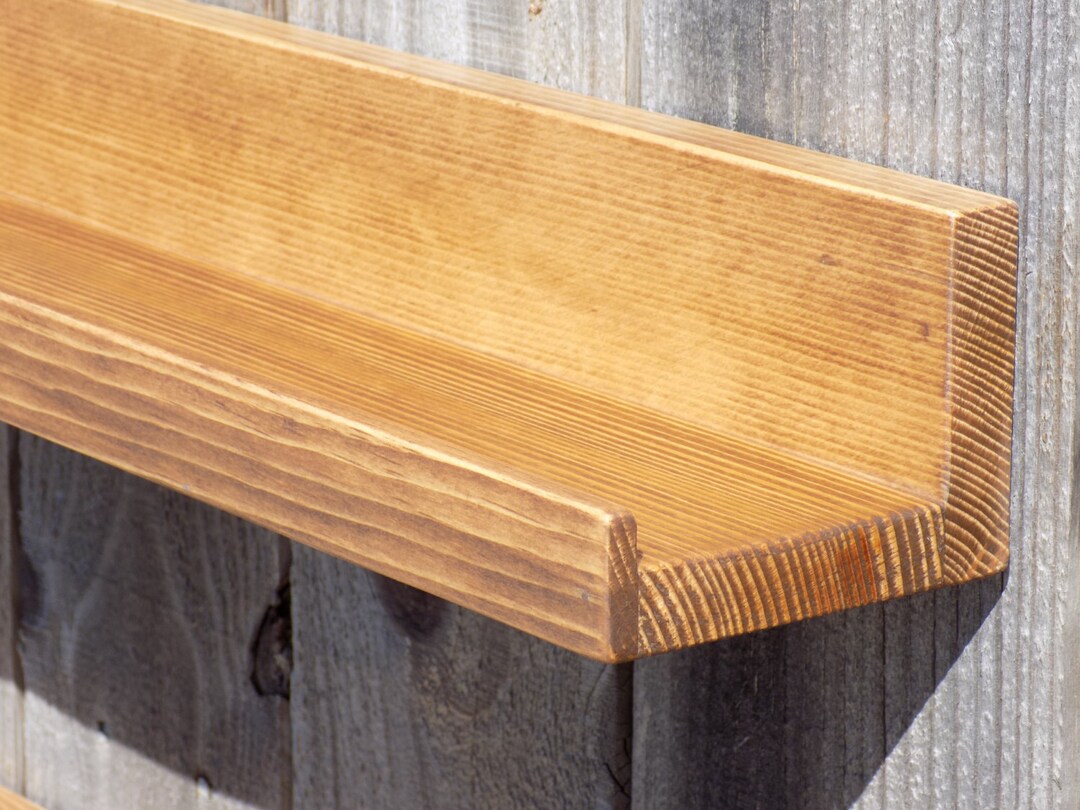 12", 14", 16", 18" Floating Ledge Shelf, You Choose Your Length, Walnut ...