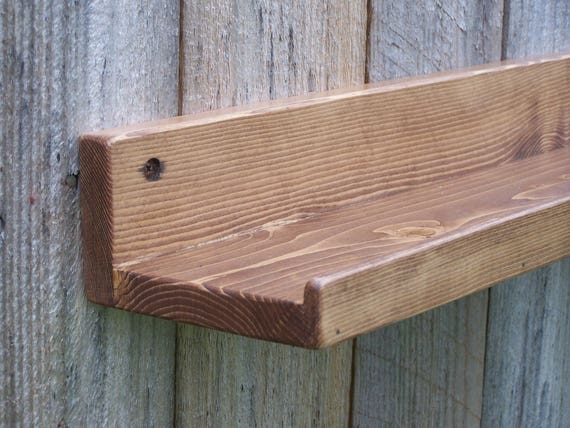 Wide 12 14 16 or 18 Inch Floating Ledge Shelf Picture Ledge Shelf You Choose Your Length. Walnut Finish Etsy