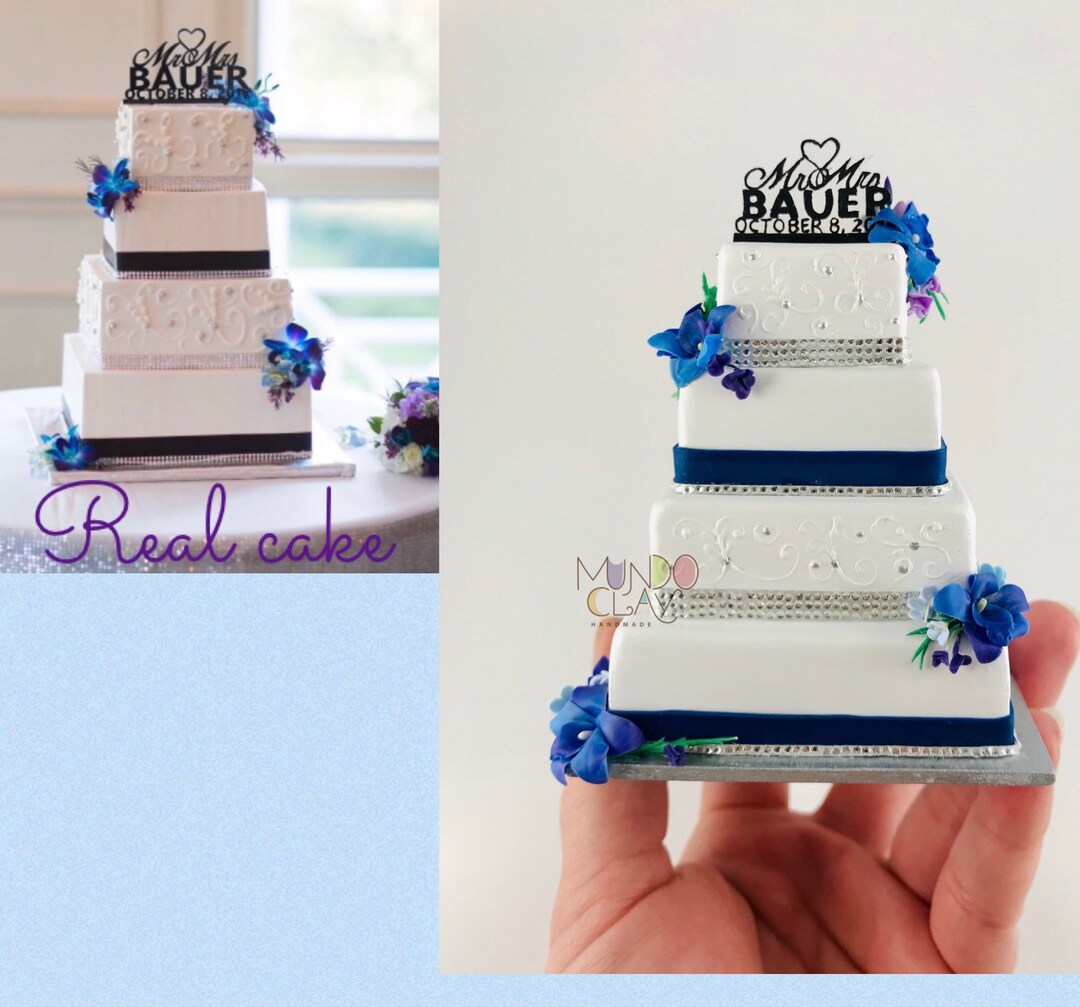 Wedding Cake Replica Custom Ornament, 1st Anniversary Gift, Wife ...