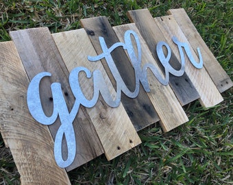 Gather sign | Etsy