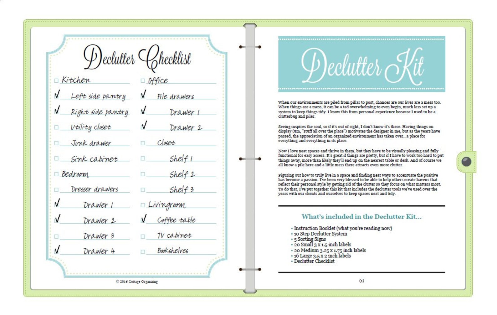 Declutter Kit - Organizing Printables - Declutter System - Spring ...