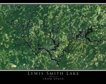 Lewis Smith Lake Map - Etsy