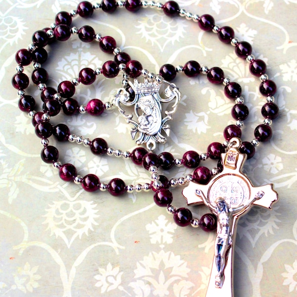 Garnet Rosary Beads - Etsy