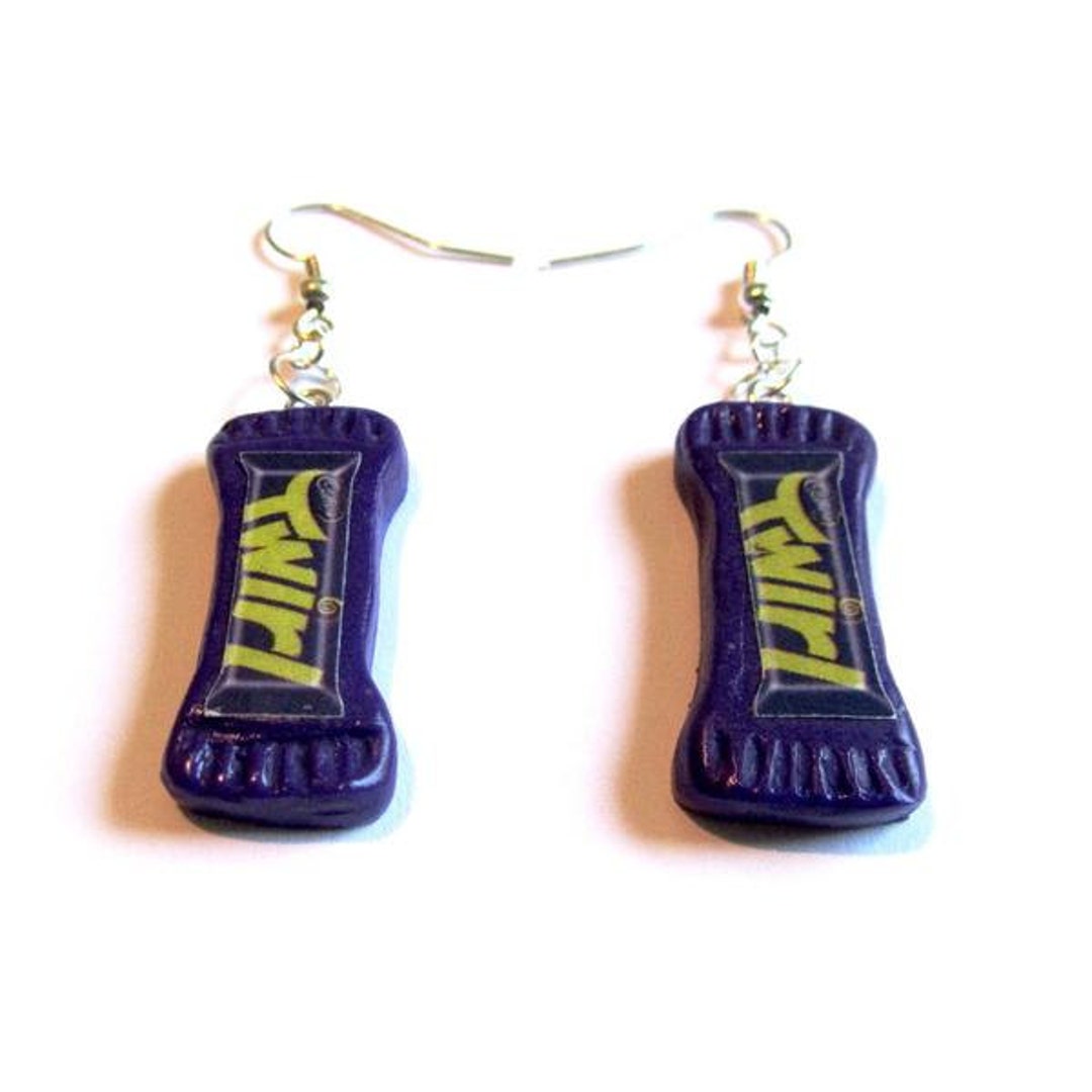 Polymer Clay Twirl Chocolate Bar Drop Earrings - Etsy