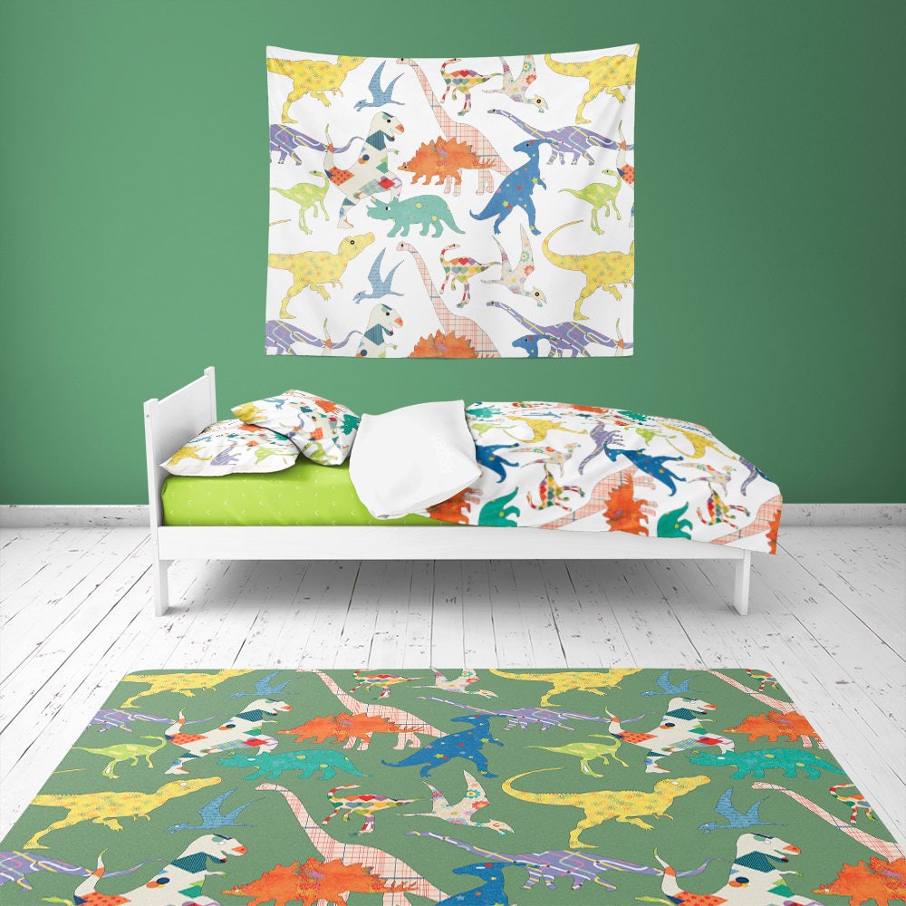 Dinosaur play mat dinosaur nursery decor dinosaur rug nursery | Etsy