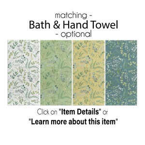 Botanical Leafy Green Leaves Bath Mat. Extra Large Bath Rug and Square ...