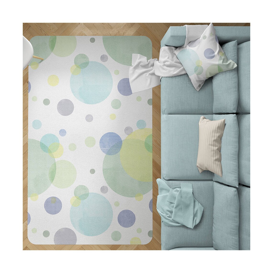 Toddler Boys Room Floor Rug. Playroom Area Rug. Blue & Green - Etsy