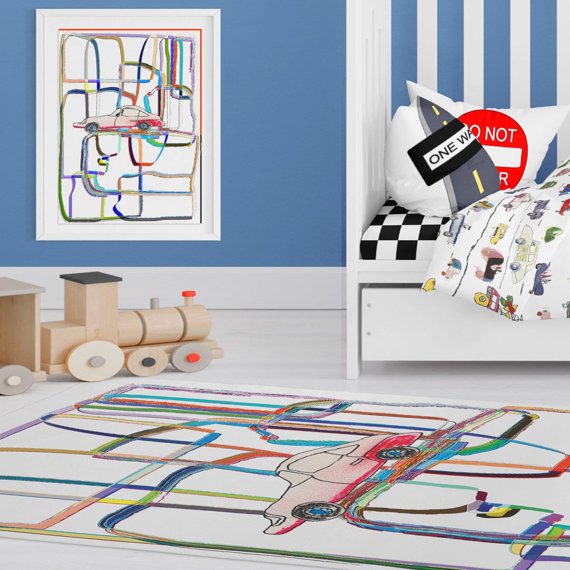 Boys Rug CARS Play Mat Boy Nursery Decor CARS Rug Kids Rugs - Etsy