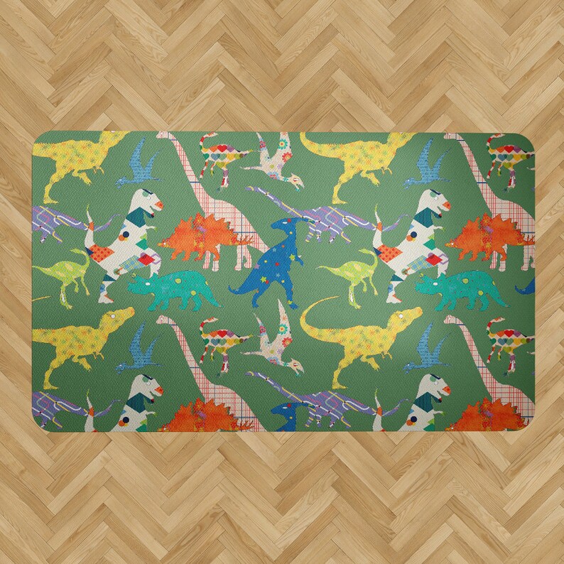 Dinosaur Play Mat Dinosaur Nursery Decor Dinosaur Rug Nursery - Etsy