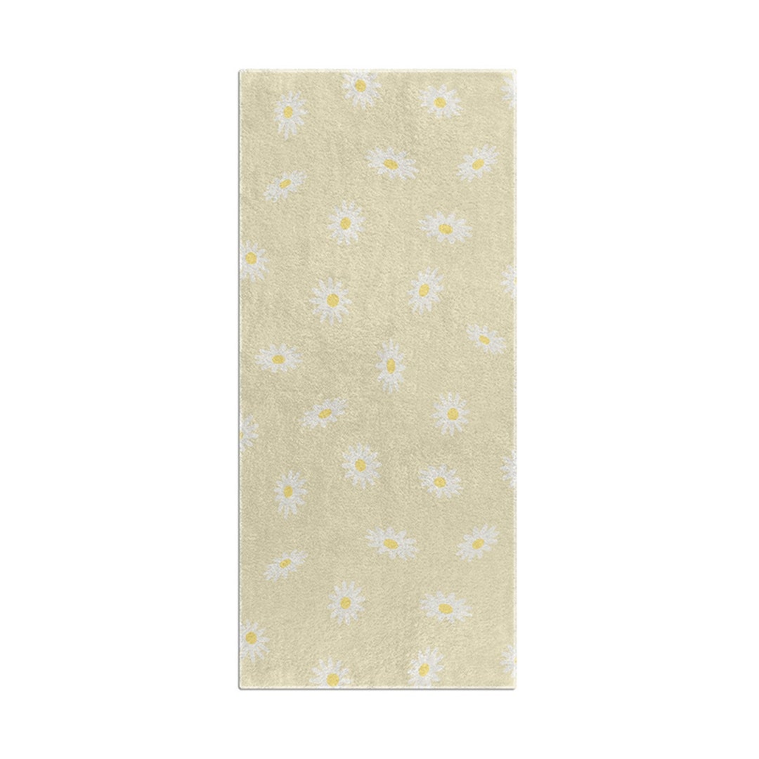 Yellow Floral Bath Towels. Modern Boho Daisy Yellow Bathroom Floral ...