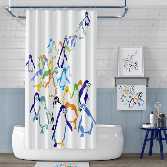 Penguin shower curtain store