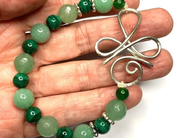 Optimum Health, Stretch Bracelet, Zibu Symbol, Gemstones - Etsy