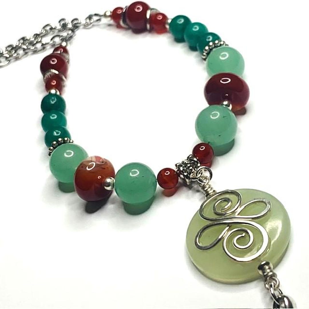 Truth, Zibu Symbol, Necklace, Aventurine and Carnelian - Etsy