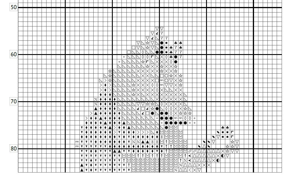 Medieval Cross Stitch Pattern Illumination Andaman Cynocephalus Direct ...