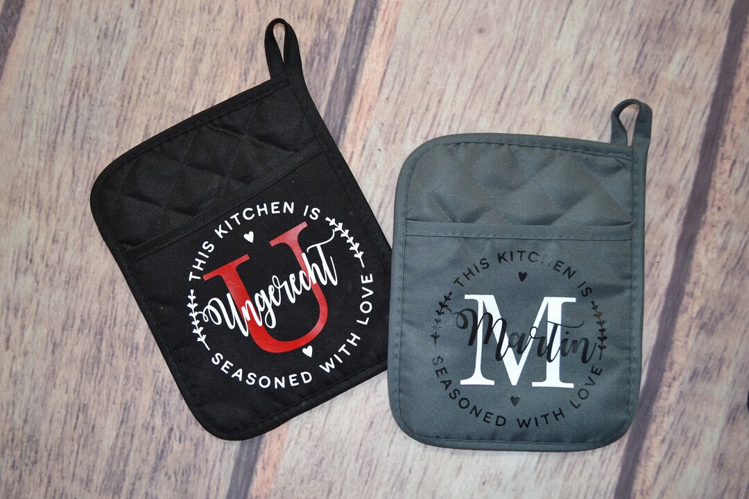 Personalized Hot Pad-neoprene Rubber Back- Kitchen Oven Hot Pads - Last ...