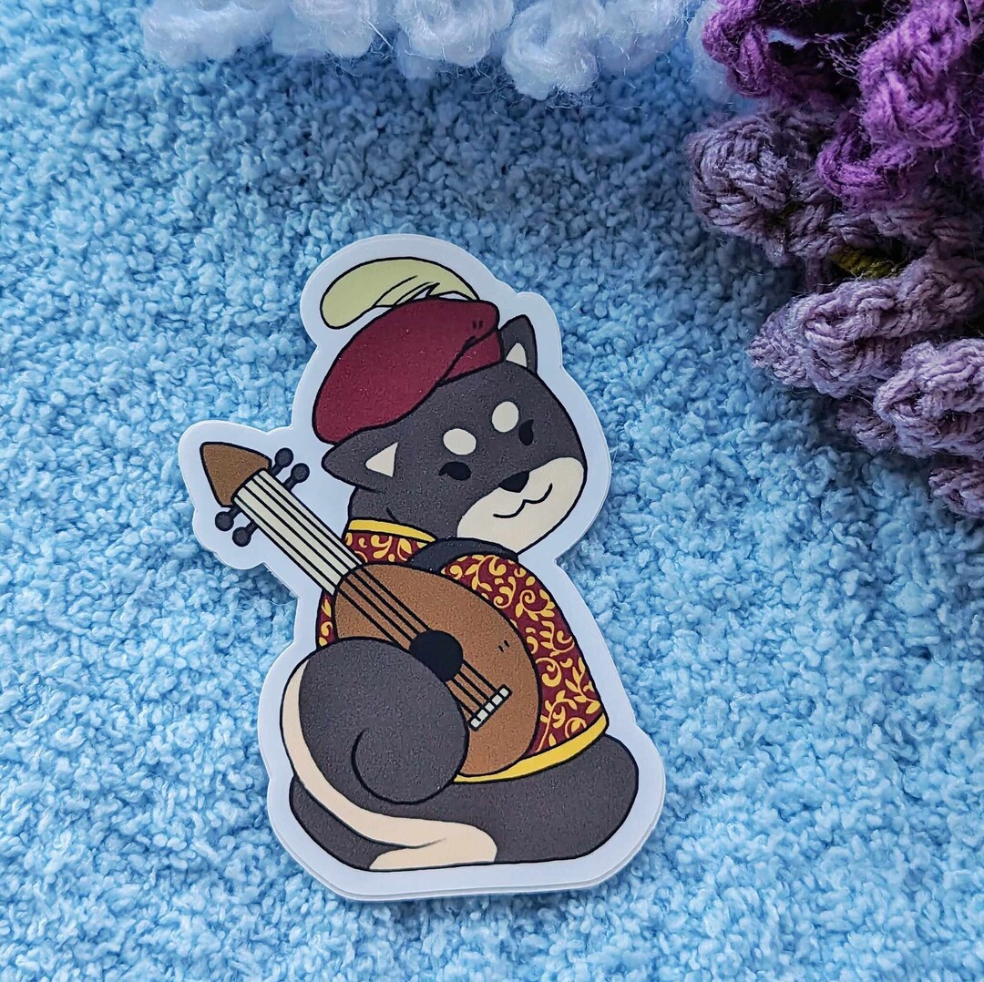 Shiba Inu Bard Sticker - Etsy