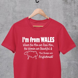 I'm From Wales T-shirt, Funny Welsh Shirt, Welsh Sheep Joke, Welsh ...