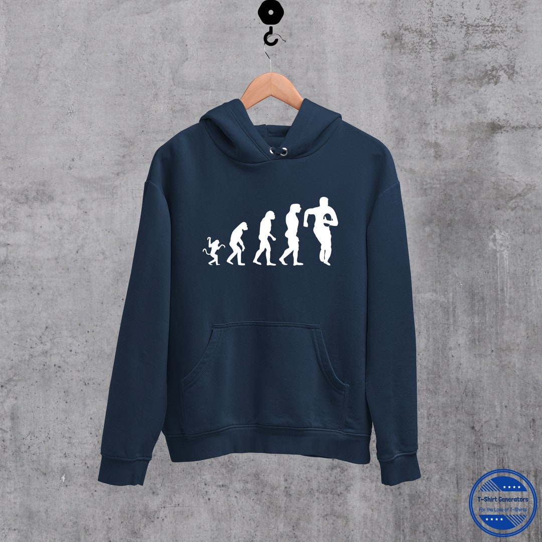 Evolution Rugby Hoodie, unisex hooded Rugby Sweatshirt, elegante Rugby ...