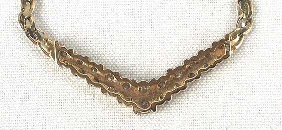 Lovely 14K Gold Figure Eight Link Chain with 22 Diamo… - Gem