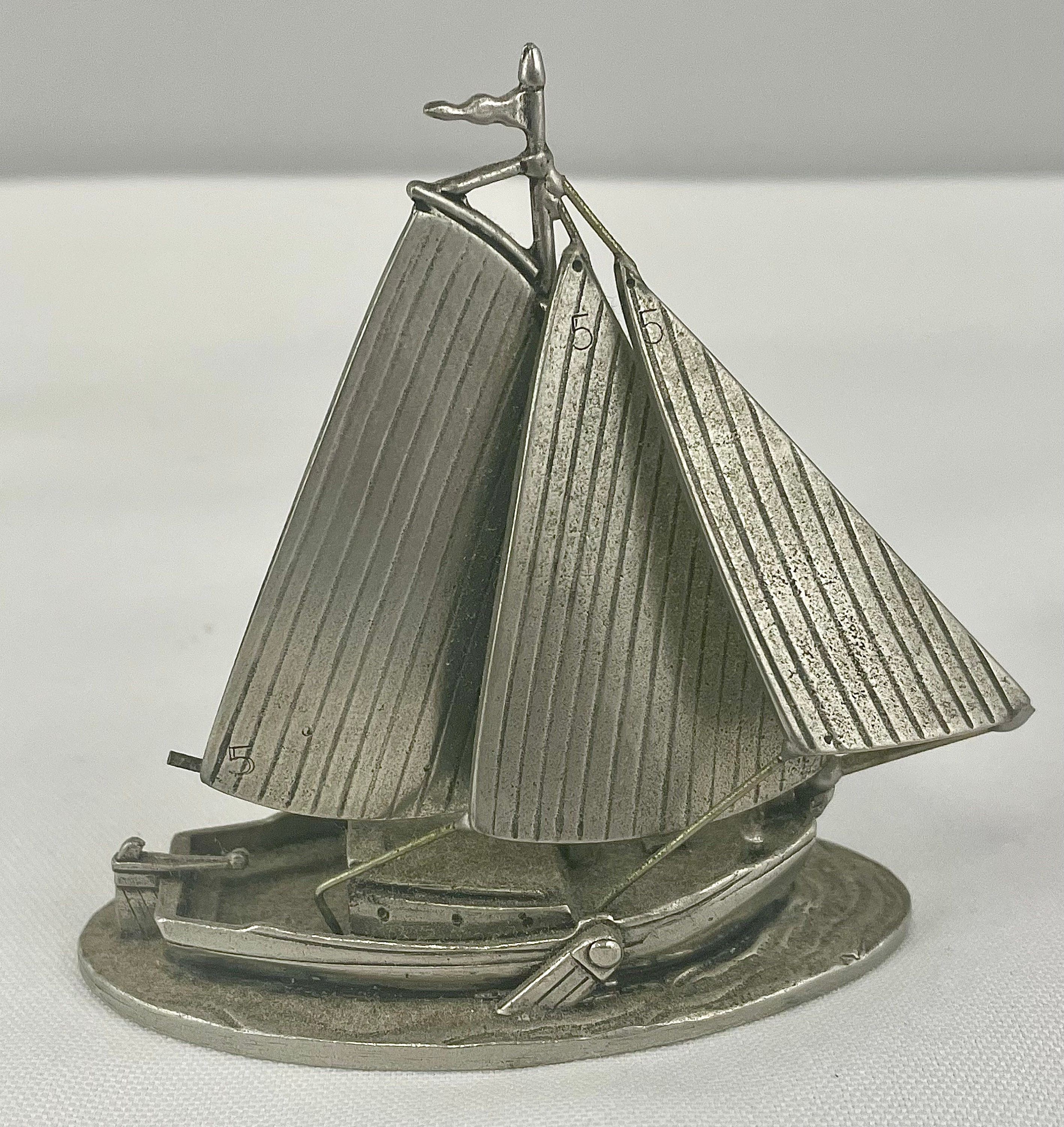 Vintage Pair of Dutch Pewter Miniature Schooners by Artil - Etsy