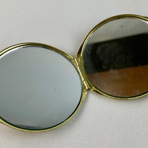 Vintage Mirror Compact the Lid Decorated With a Tube of Lipstick, a ...