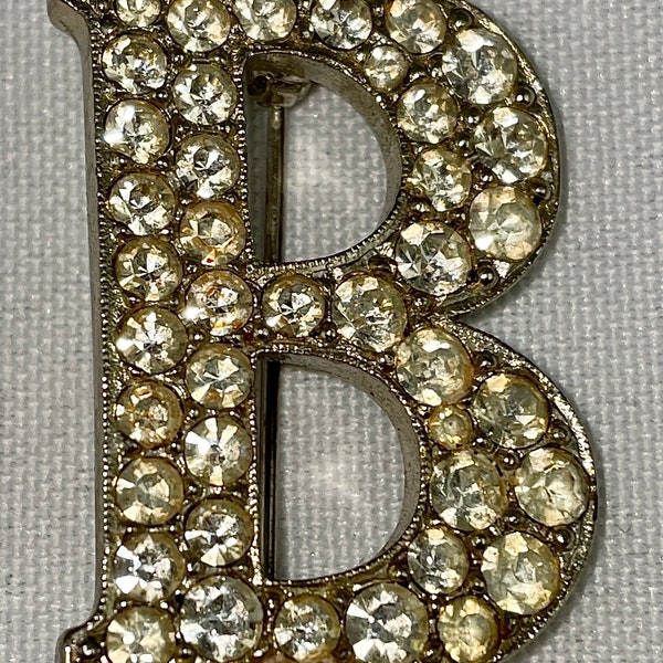 Initial Brooch - Etsy