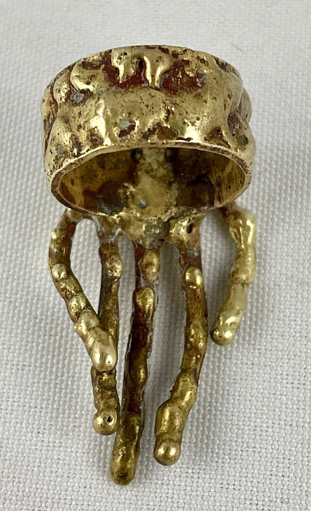 Spooky Handmade Skeletal Hand Ring Size 8 Done in Textured - Etsy