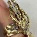 Spooky Handmade Skeletal Hand Ring Size 8 Done in Textured Brass - Etsy